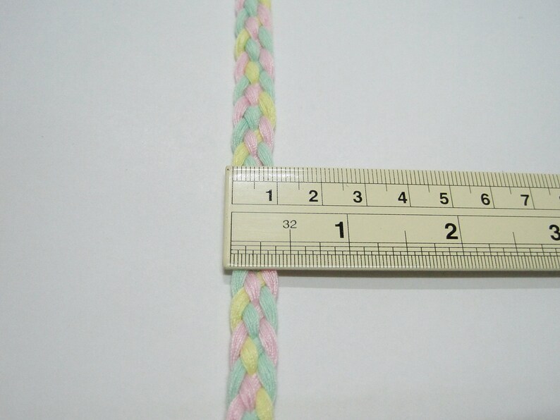 5 Yards Braided Trim, Multicolored Trim, Flat Braided Cord, Braided ...