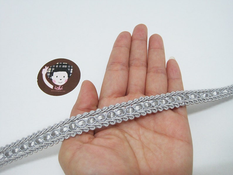 5 Yards 1/2 Silver Gimp Braid Trim Silver Braided Trim - Etsy