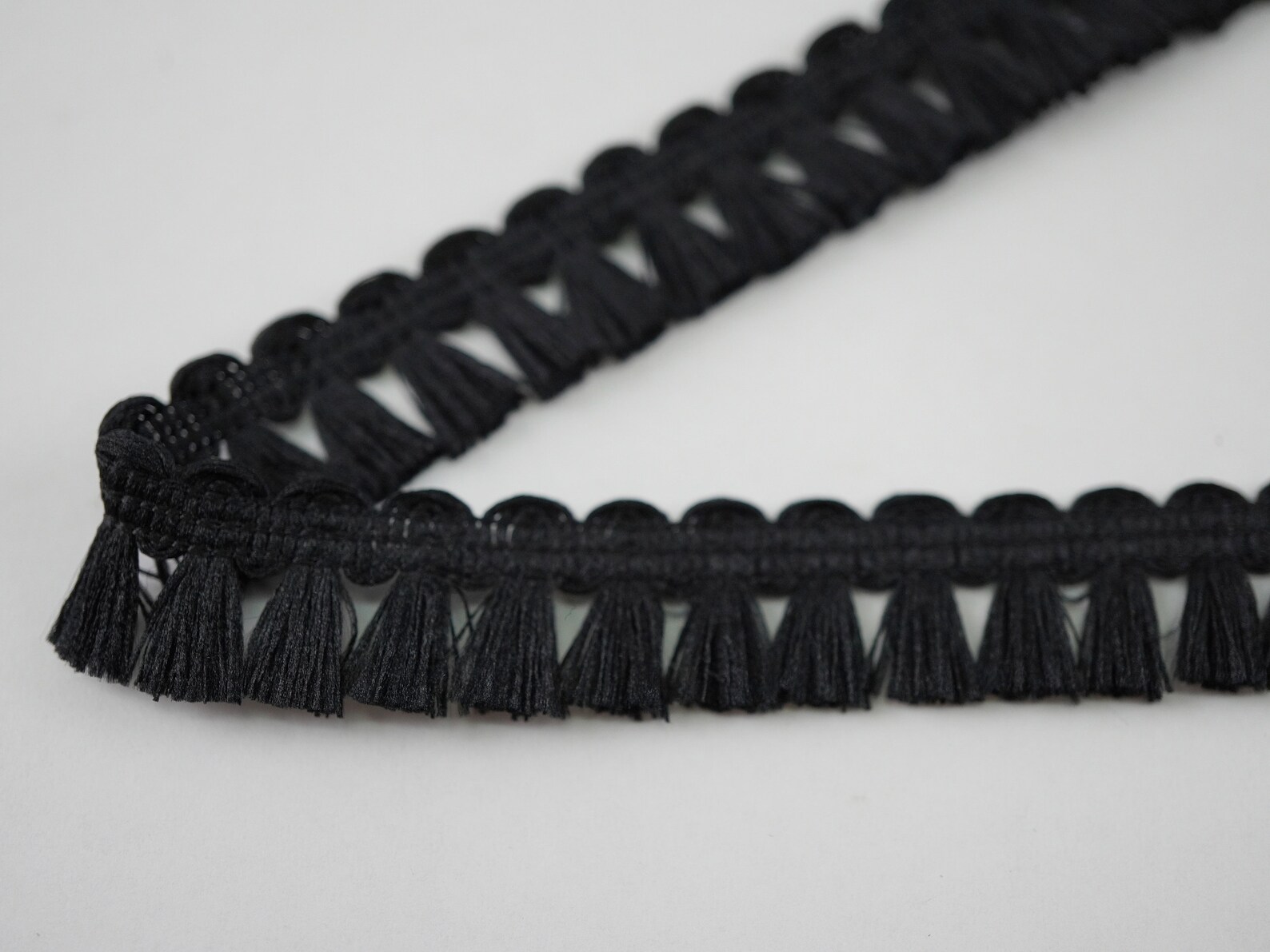 5 Yards Black Matte Mini Tassel Trim Matte Tassel Trim Black - Etsy