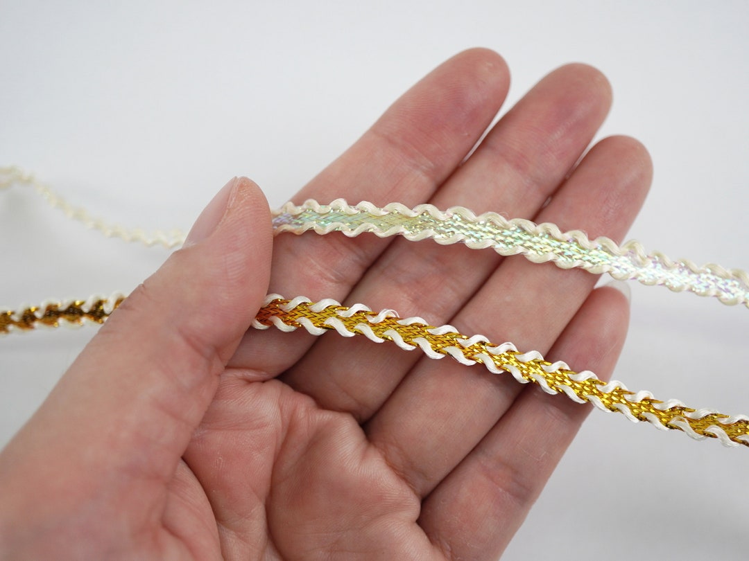 5 Yards 3/16" Cream Gold Metallic Braid - Etsy