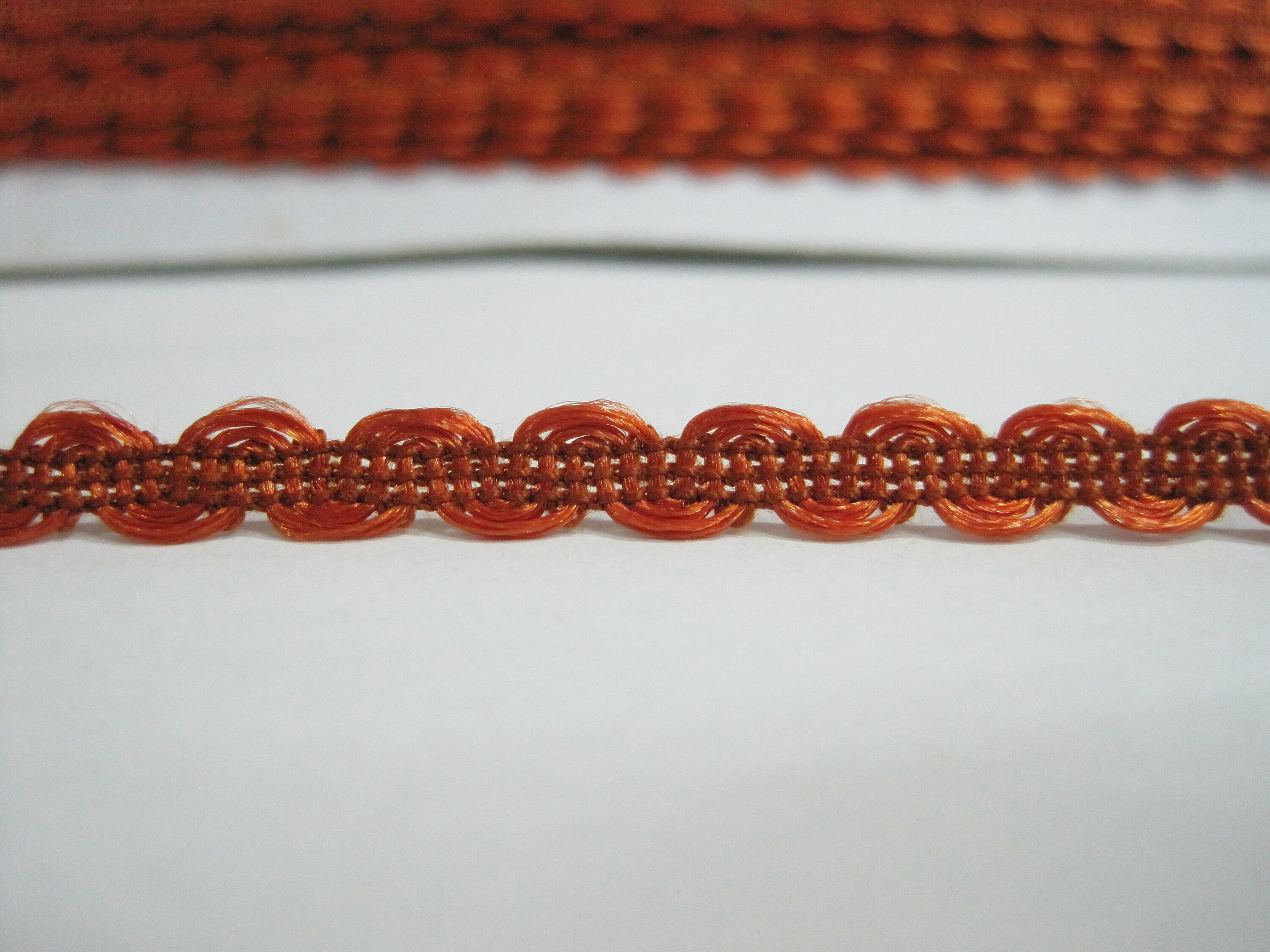 5 Yards 1/4" Orange Shiny Braid, Braided Trim, Braid Lace Trim, Lace ...
