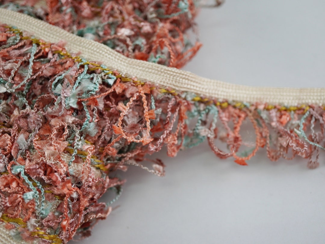 5 Yards Vanilla Loop Trim, Multicolored Tassel Trim, Cream Trim ...