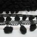 5 Yards Black Mini Pom Pom Trim, Mini Pom Pom Trim, Black Pom Pom Trim ...