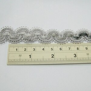 5 Yards 5/8" Chenille Rick Rack Trim, Silver Rick Rack, Gray Ric Rac ...