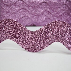 5 Yards Pink Jumbo Metallic Rick Rack Trim, Metallic Rick Rack, Jumbo ...