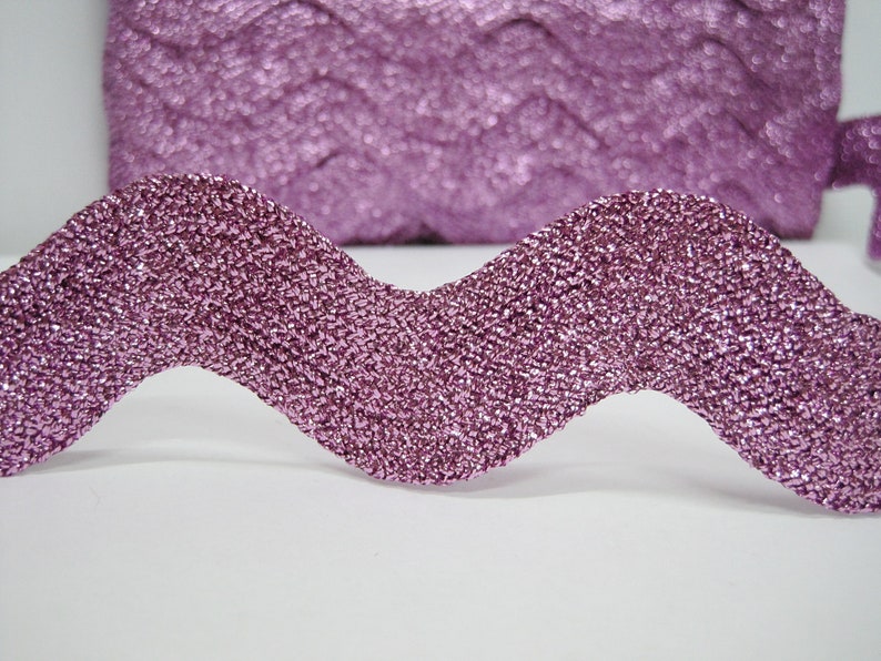 5 Yards Pink Jumbo Metallic Rick Rack Trim Metallic Rick | Etsy