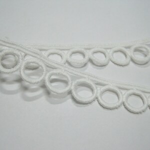 5 Yards Round Loop Lace White Trim Ivory Lace Trim Cotton - Etsy