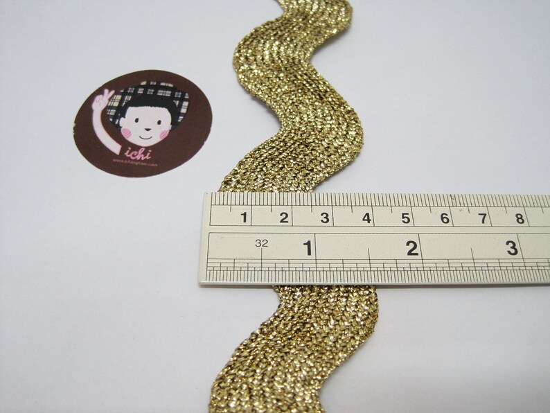 5 Yards Light Gold Jumbo Metallic Rick Rack Trim Metallic | Etsy