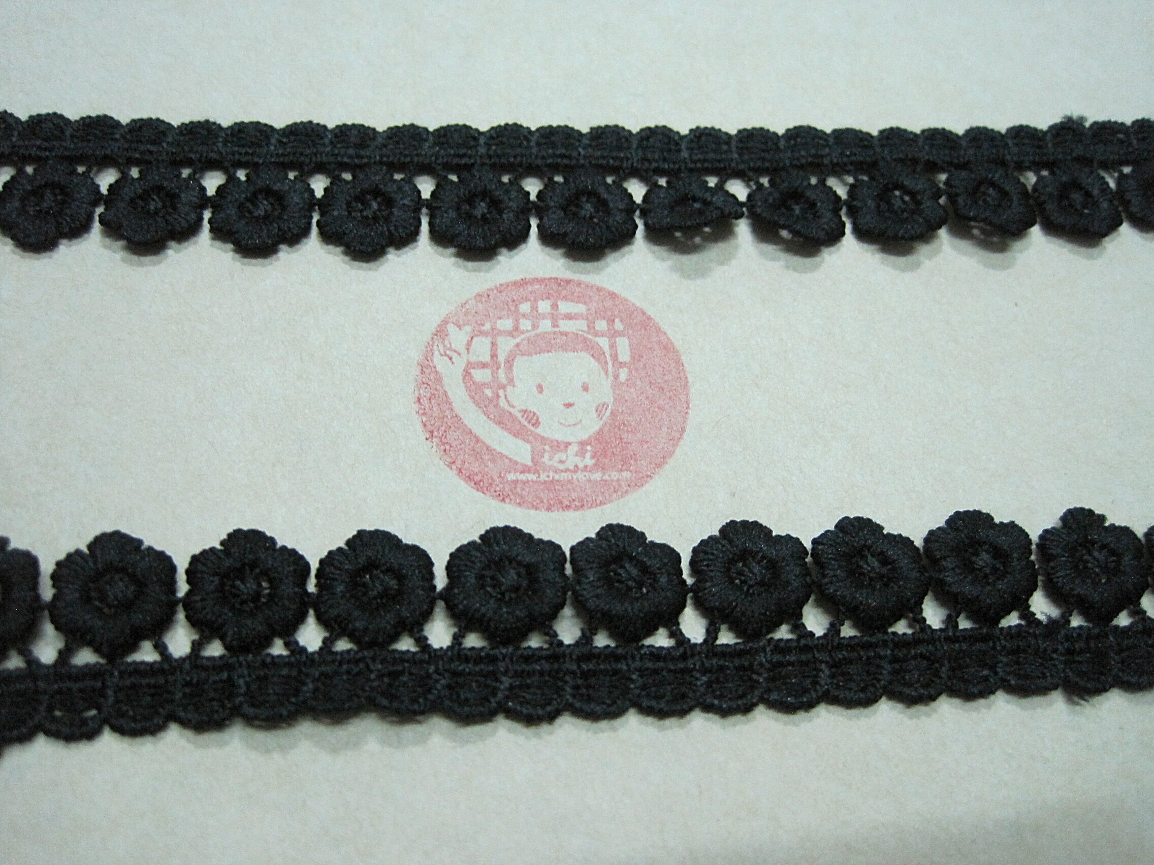 5 yards Black Flower Lace Crochet lace trim Ivory lace trim | Etsy