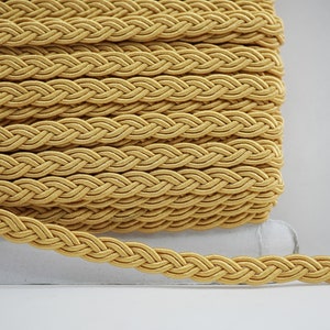 5 Yards 1/4" Gold Braided Cord, Gold Cord, Flat Braided Cord, Flat Cord ...