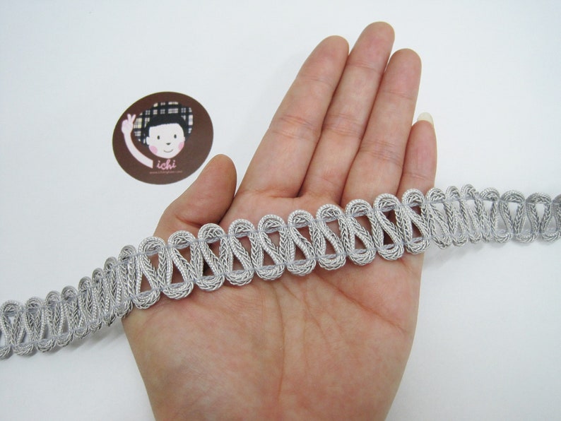5 Yards 3/4 Silver Braid Trim Silver Gimp Braid - Etsy