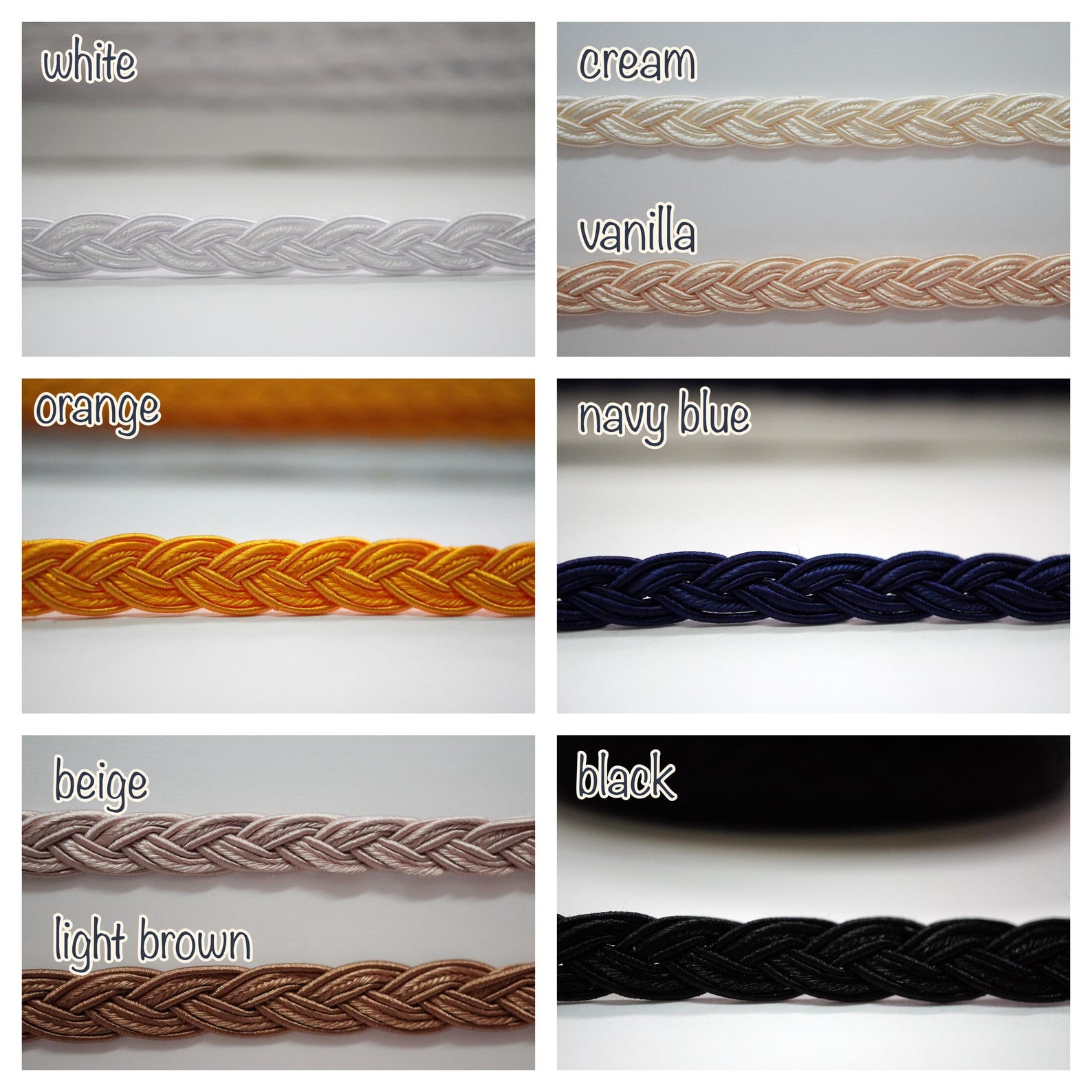 5 Yards 1/4" Gold Braided Cord, Braided Gimp Trim, Scroll Braid Trim ...