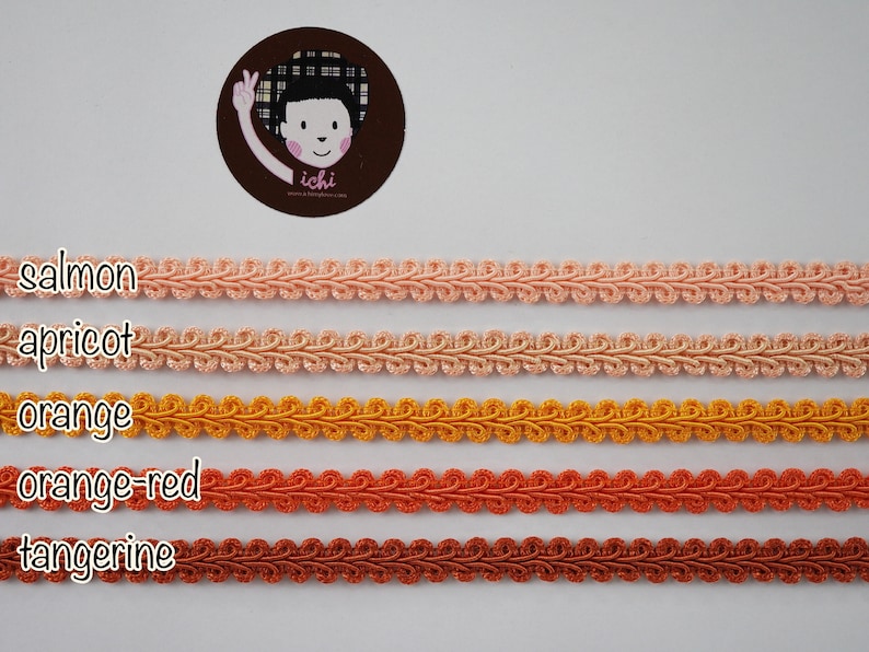 5 Yards 3/8 Orange-red Gimp Braided Trim Gimp Braid - Etsy