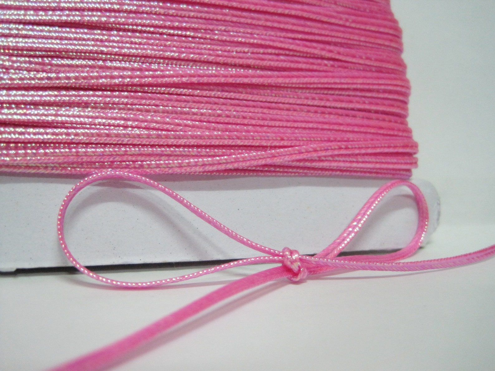 5 yards 3 mm Pink Sparkly Soutache Braid Braided cord | Etsy
