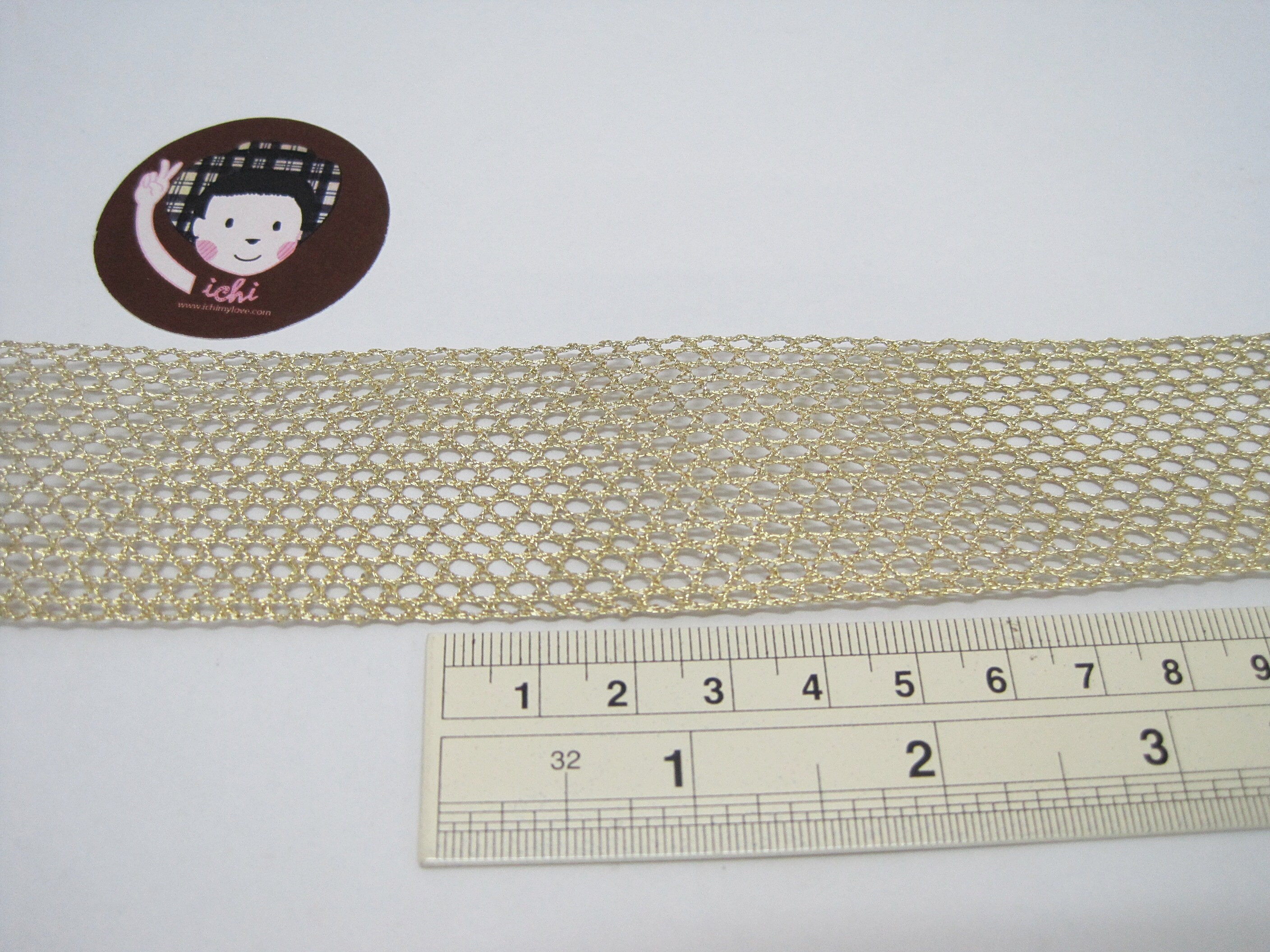 5 Yards 1-3/8 Gold Metallic Net Ribbon Wide Glitter | Etsy