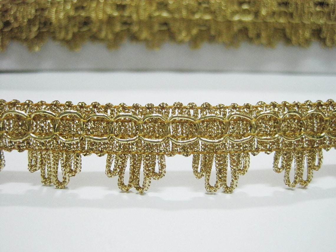 5 Yards 7/8 Light Gold Metallic Lace Gold lace Gold | Etsy