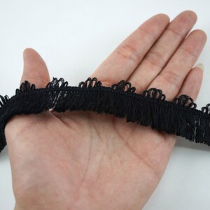 5 Yards Black Tassel Trim, Black Tassel Fringe, Tassel Fringe, Flower ...