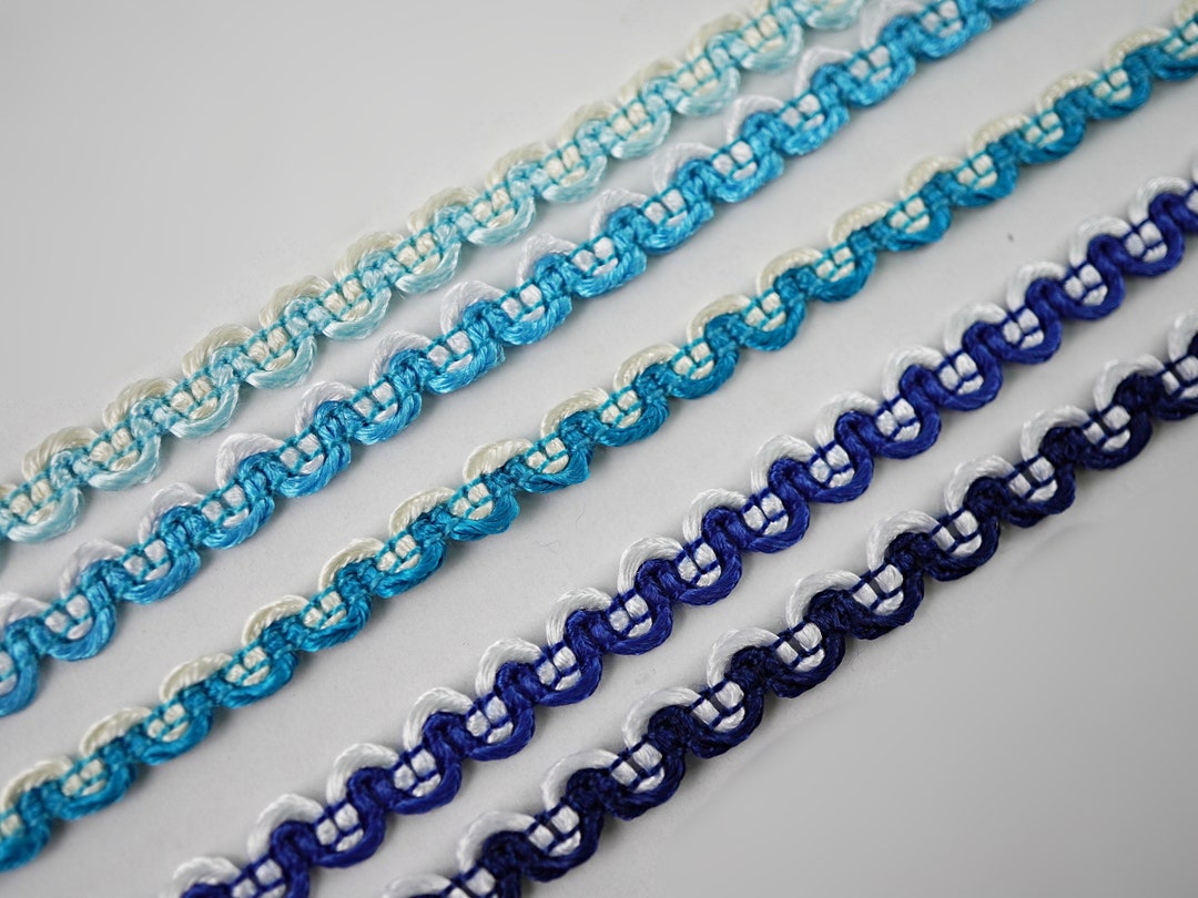 5 Yards Blue Braided Trim, Blue Braid, Blue Lace, Decorative Lace ...