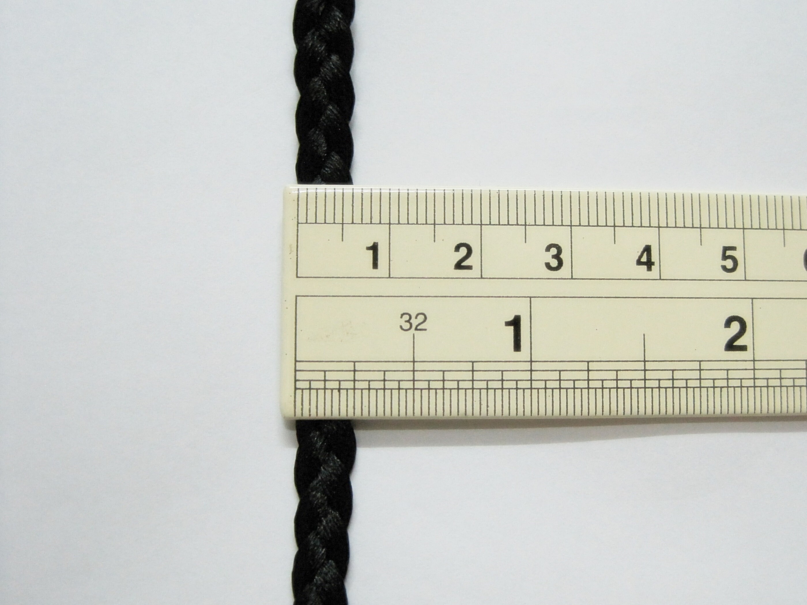5 Yards 1/4 Black Braided Cord Flat Cord Flat Braided - Etsy