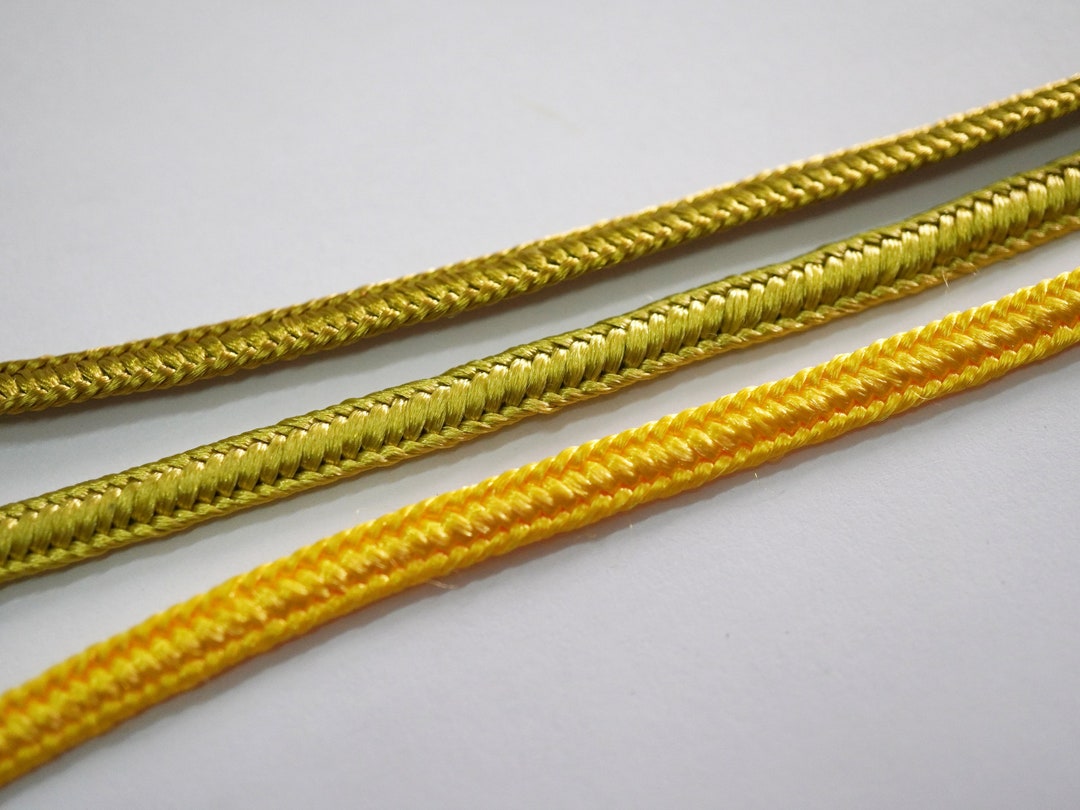 5 Yards 5 Mm Yellow Braid Cord - Etsy