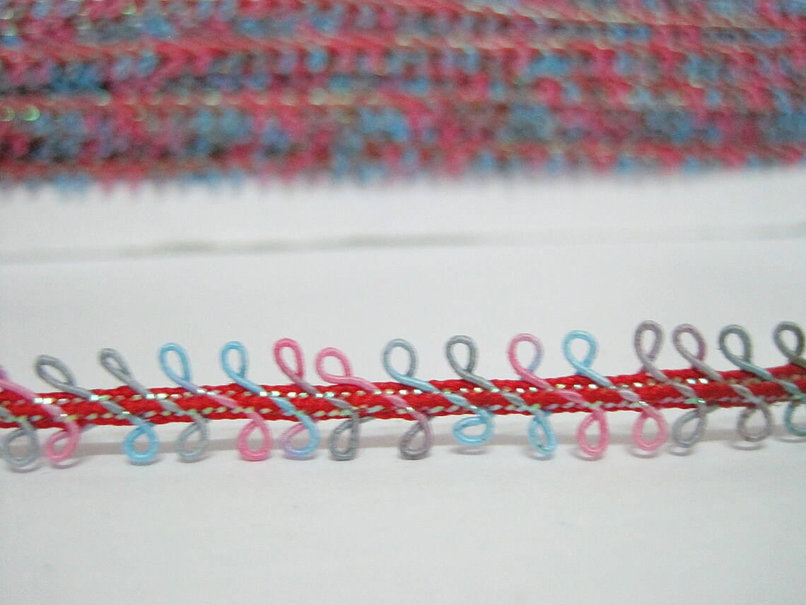 5 Yards Sparkly Multicolored Picot Trim no.9 Picot Edge - Etsy