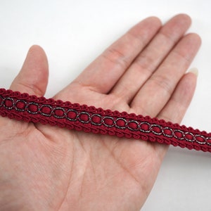 5 Yards Ruby Gimp Braided Trim, Gimp Braid, Braided Cord, Braided Gimp ...