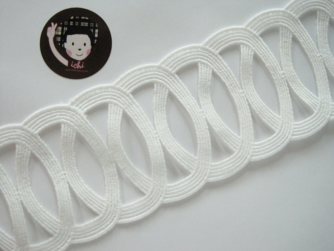 1 Yard 3" White Lace, White Trim, Wholesale Trim, White Chain Trim ...