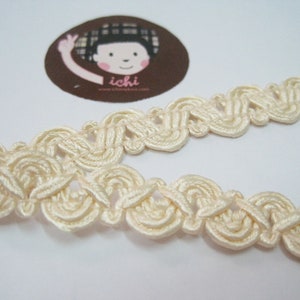 5 Yards Vanilla Braid, Braided Trim, Loop Trim, Braided Headband, Picot ...