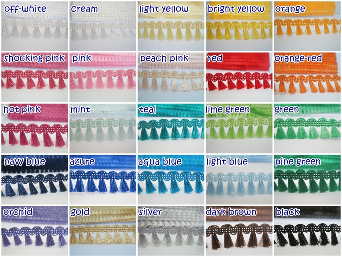 5 Yards Mint Mini Tassel Trim, Mint Trim, Wholesale Trim, Trim Lot ...