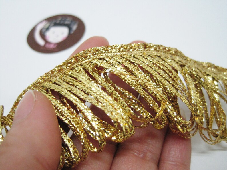 5 Yards Gold Metallic Loop Fringe Tassel Trim Bullion - Etsy