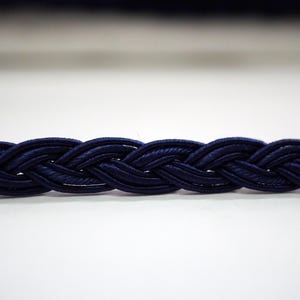 5 Yards 1/4" Navy Blue Braided Cord, Braided Gimp Trim, Scroll Braid ...