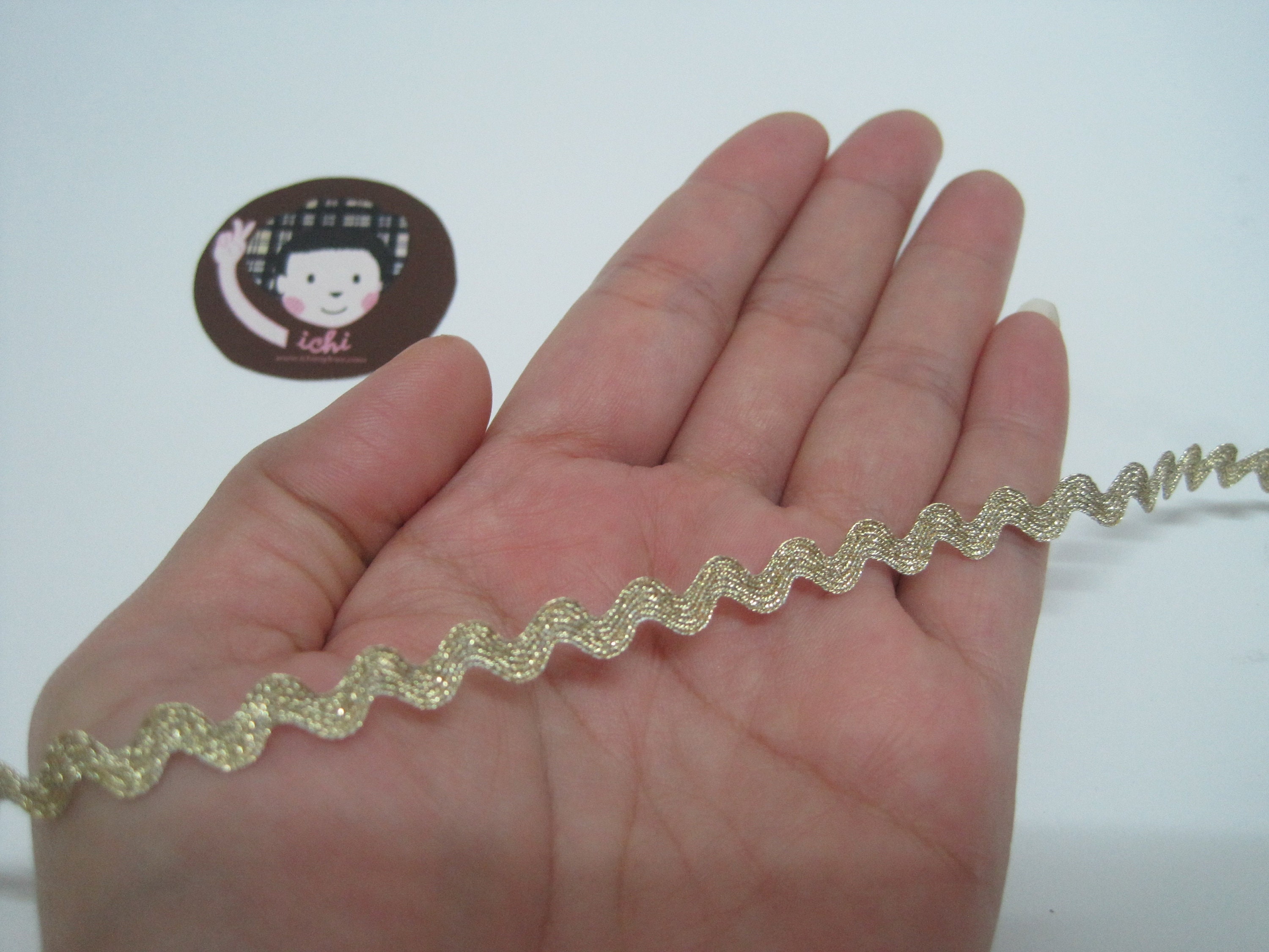 5 yards Light Gold Metallic Rick Rack Gold Trim Gold Rick | Etsy