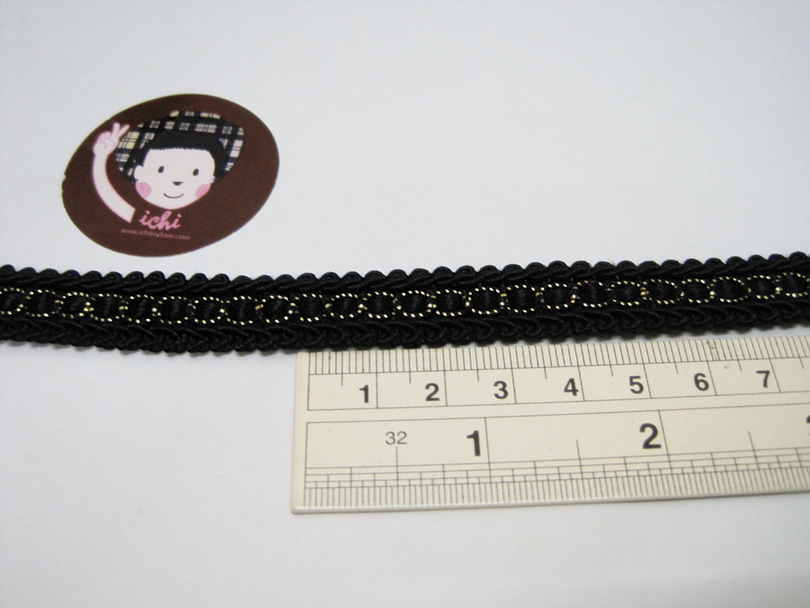 5 Yards 1/2 Black Gimp Braid Trim, Gimp Braid, Braided Gimp Trim ...