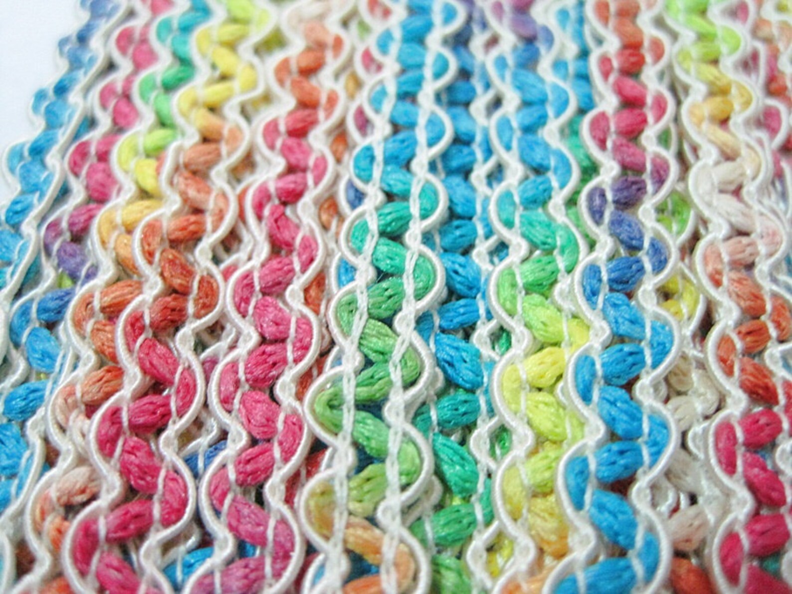 5 Yards Rainbow Rick Rack Trim Multicolored Rick Rack Trim - Etsy