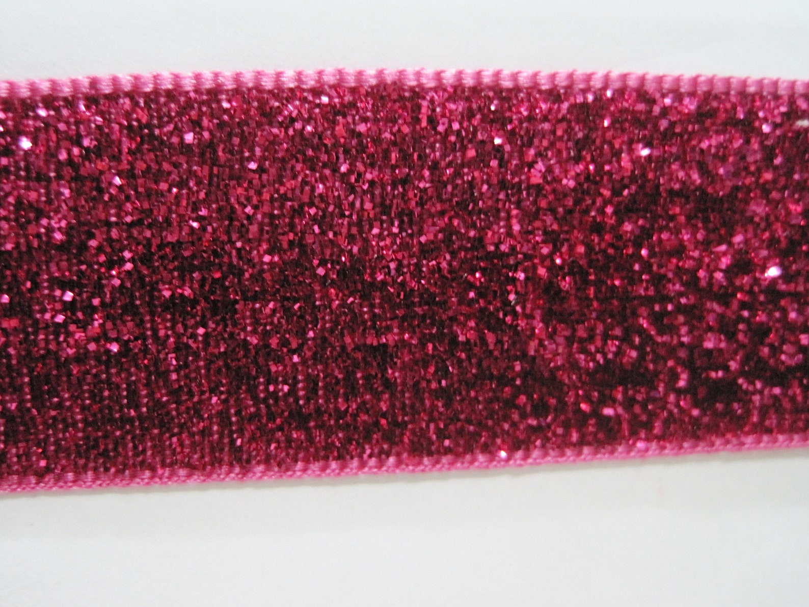 5 Yards 1 Wide Hot Pink Glitter Ribbon Velvet Ribbon - Etsy