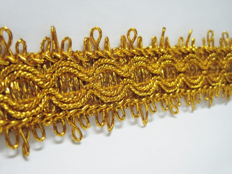 5 Yards 1 1/2 Dark Gold Metallic Lace Gold Lace Gold - Etsy