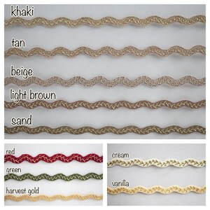 5 Yards Brown Rick Rack With Gold Metallic, Tiny Rick Rack, Mini Rick ...