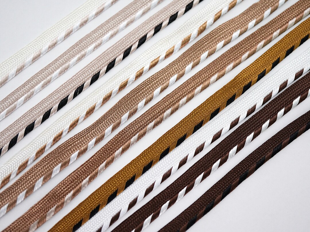 5 Yards Brown Lip Cord Piping, Edge Piping, Decorative Edging, Lip Cord ...