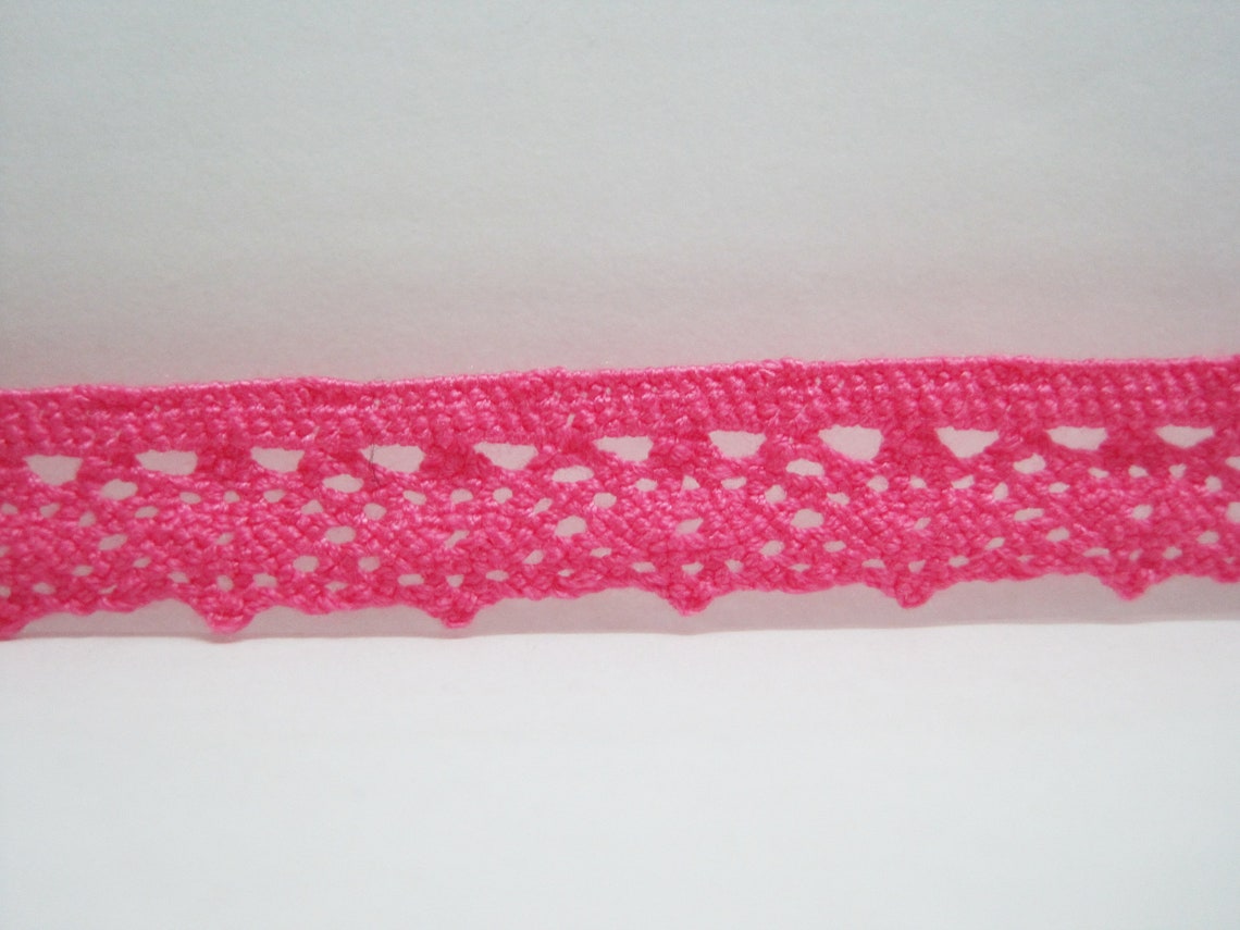 5 yards 3/8 Pink Crochet Lace Trims Lace Trim Crochet | Etsy