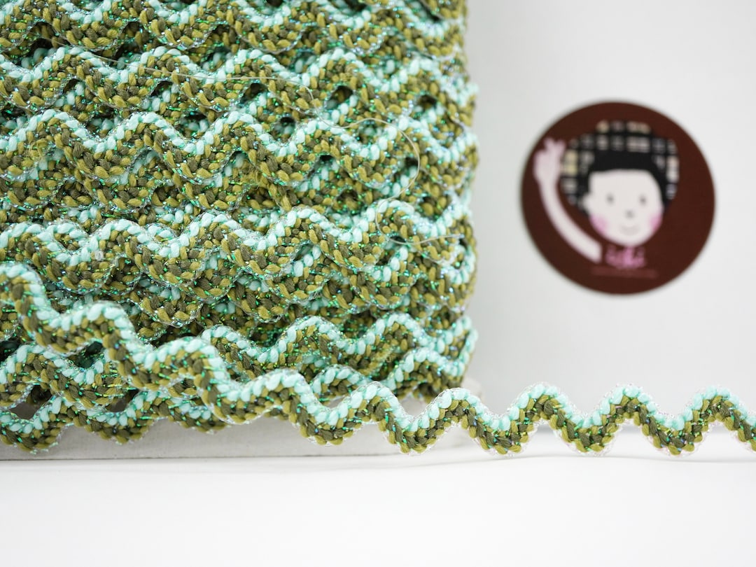 5 Yards 1/2" Sparkly Rick Rack, Rick Rack Trim, Glitter Rick Rack, Wavy ...