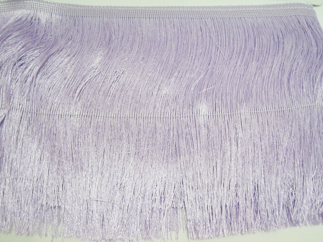 1 Yard 4" to 10" Lilac Chainette Fringe, Purple Trim, Fringe Tassel ...