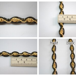 5 Yards 3/8" Gold Flower Braid With Gold Metallic - Etsy