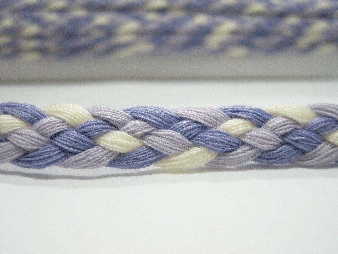 5 Yards Braided Trim, Multicolored Trim, Flat Braided Cord, Braided ...