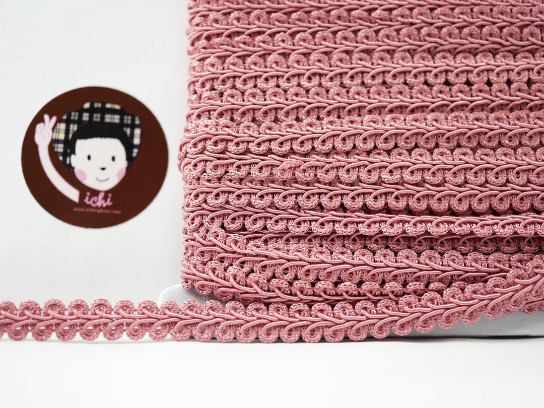 5 Yards 3/8" Rose Pink Gimp Braided Trim, Gimp Braid, Braided Cord ...