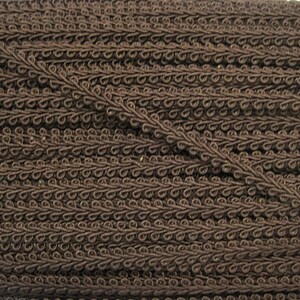 5 Yards 3/16" Dark Brown Gimp Braided Trim, Gimp Braid, Braided Cord ...