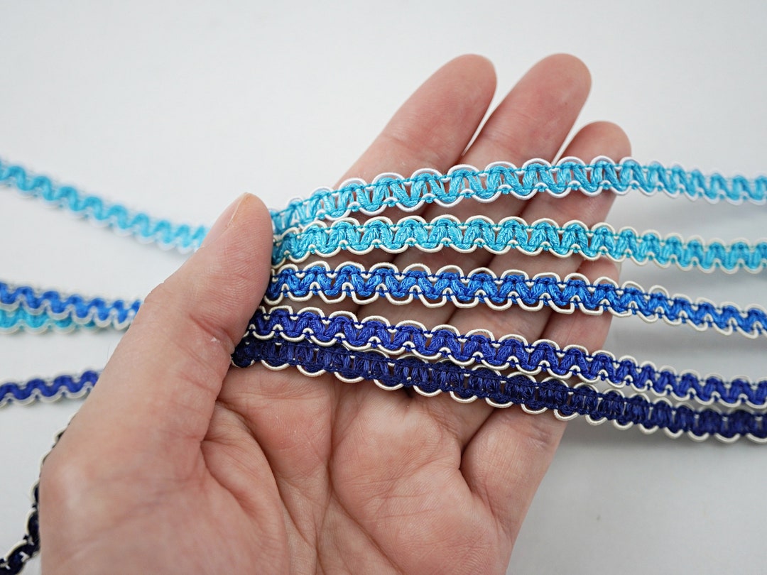 5 Yards Blue Rick Rack, Rick Rack Trim, Zig Zag Trim, Zig Zag, Ric Rac ...