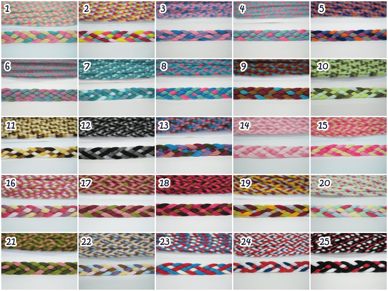 5 Yards Braided Trim Multicolored trim Flat Braided Cord | Etsy