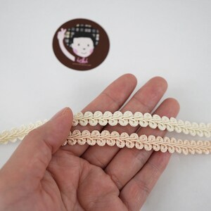 5 Yards 3/8" Cream Gimp Braided Trim, Gimp Braid, Braided Cord, Braided ...