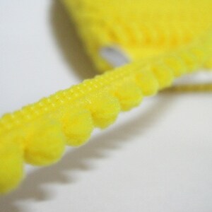 5 Yards Bright Yellow Mini Pom Pom Trim (pom Size 0.5 Cm) - Etsy