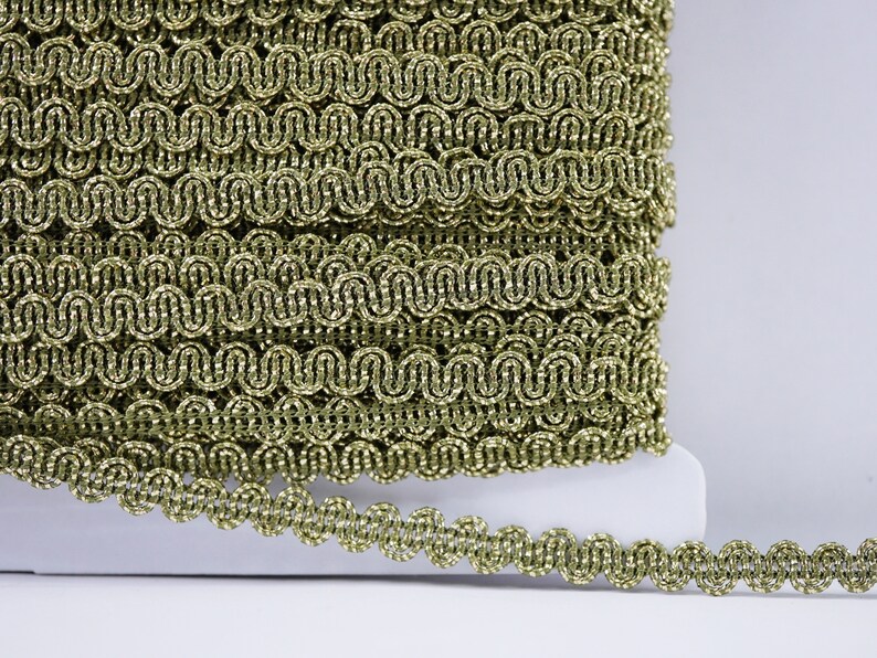 5 Yards Christmas Braid, Red Green With Gold Metallic Braid, Flat ...